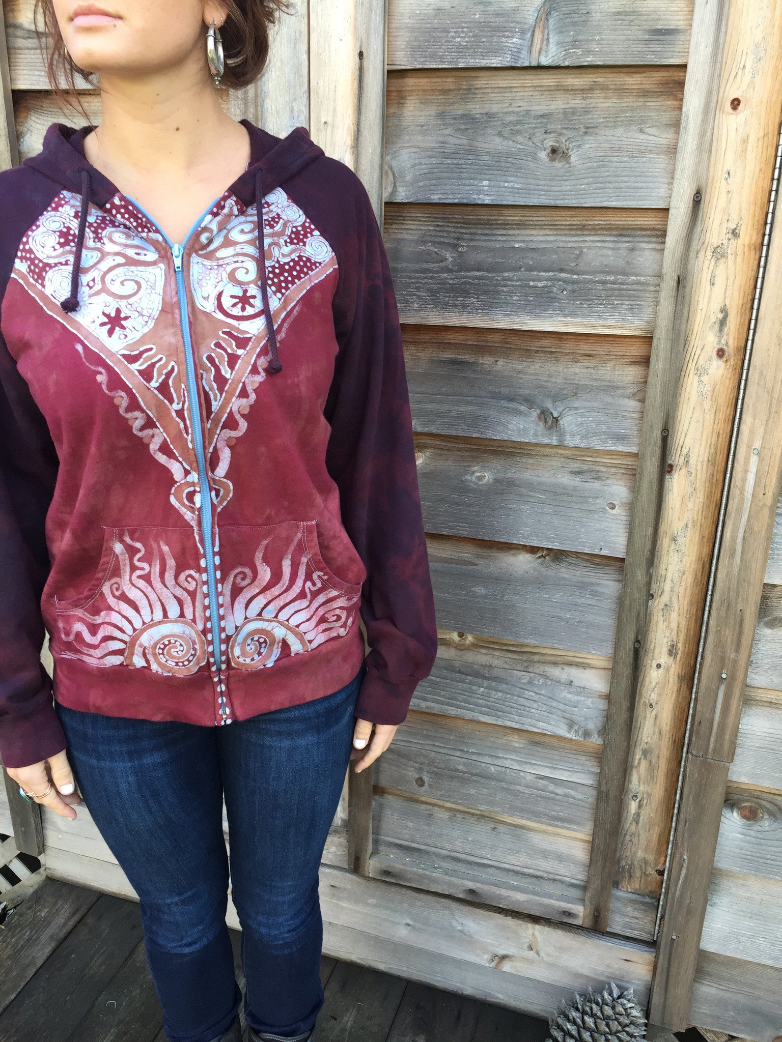 Red Batik Tree With Swirly Pockets – Batikwalla by Victoria