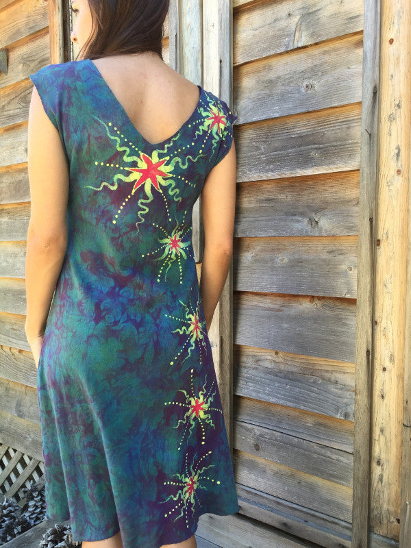 Sunrise Moon Star Organic Cotton Batik Dress – Batikwalla by Victoria